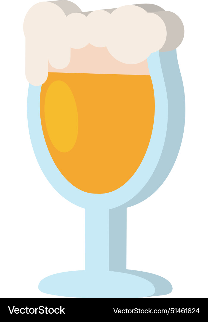 3d beer glass icon flat design Royalty Free Vector Image