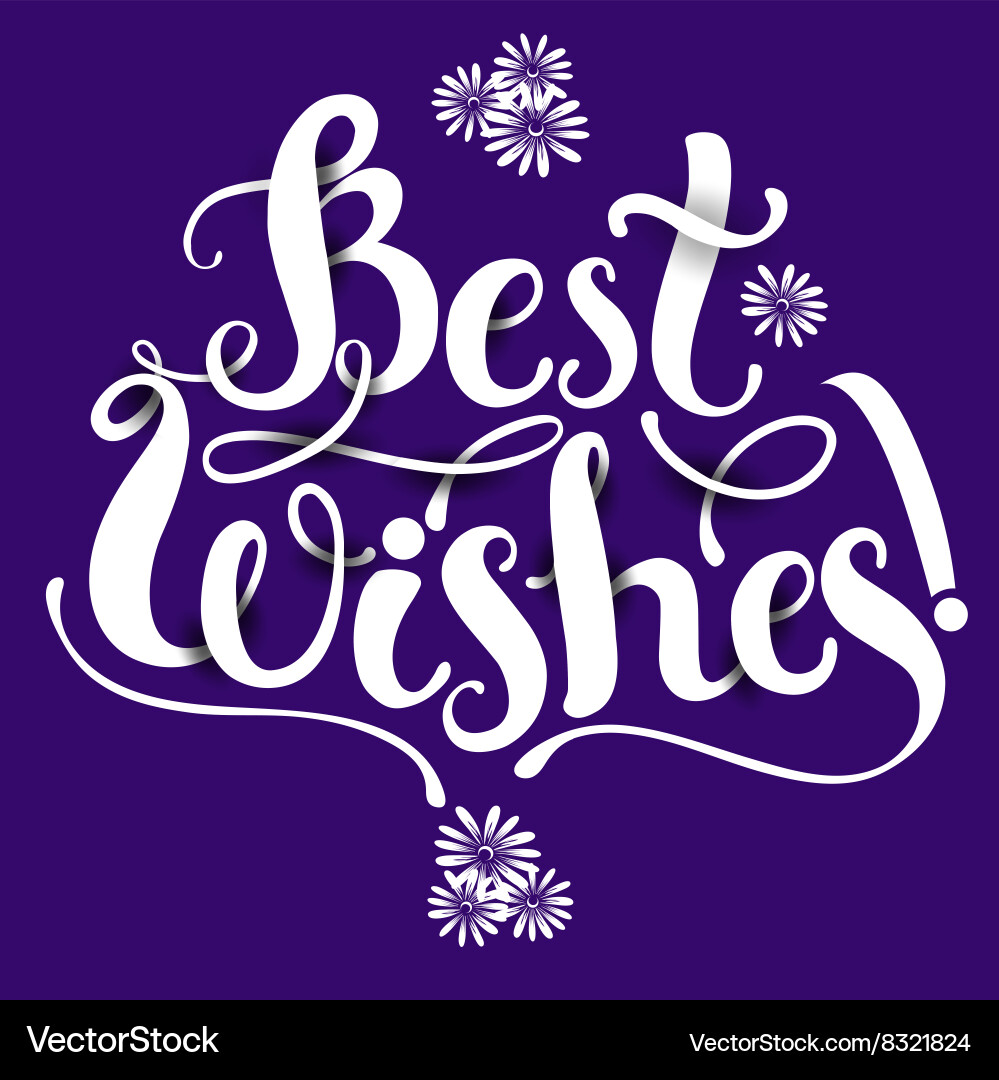 Best wishes Royalty Free Vector Image - VectorStock