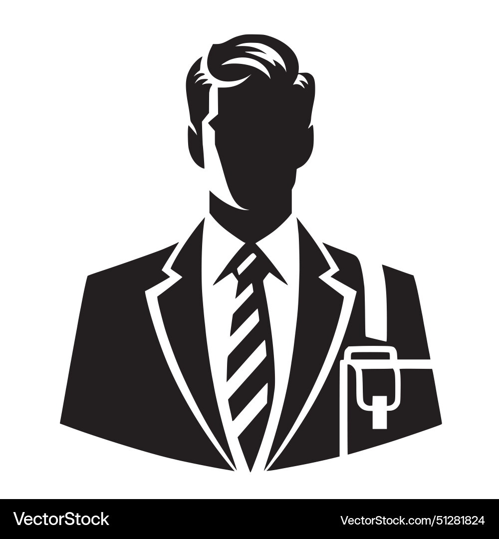 Corporate stature - business man shape Royalty Free Vector
