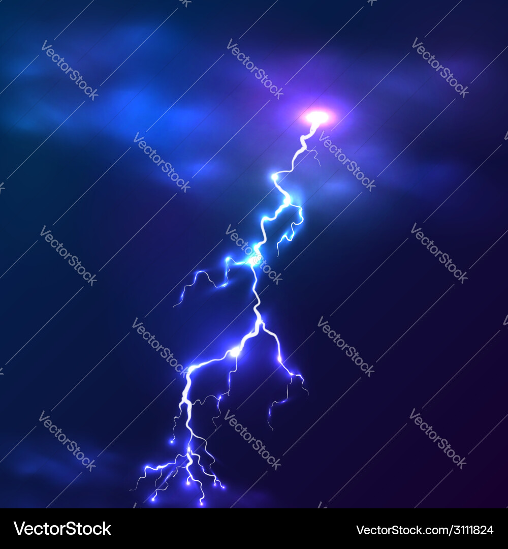 Electric Lightning Background Royalty Free Vector Image