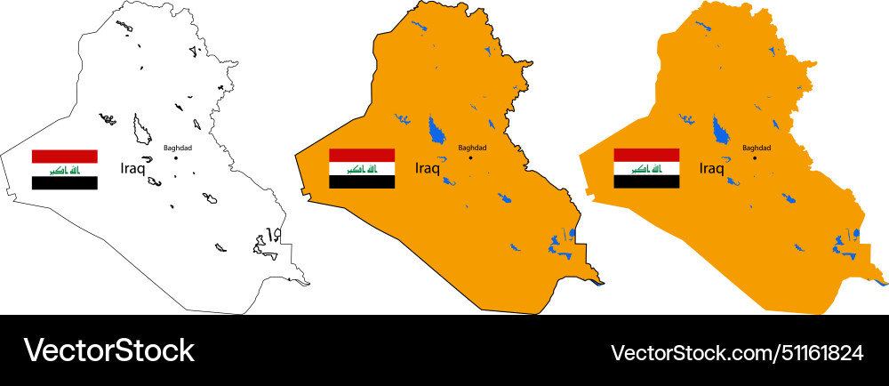 Map of iraq Royalty Free Vector Image - VectorStock
