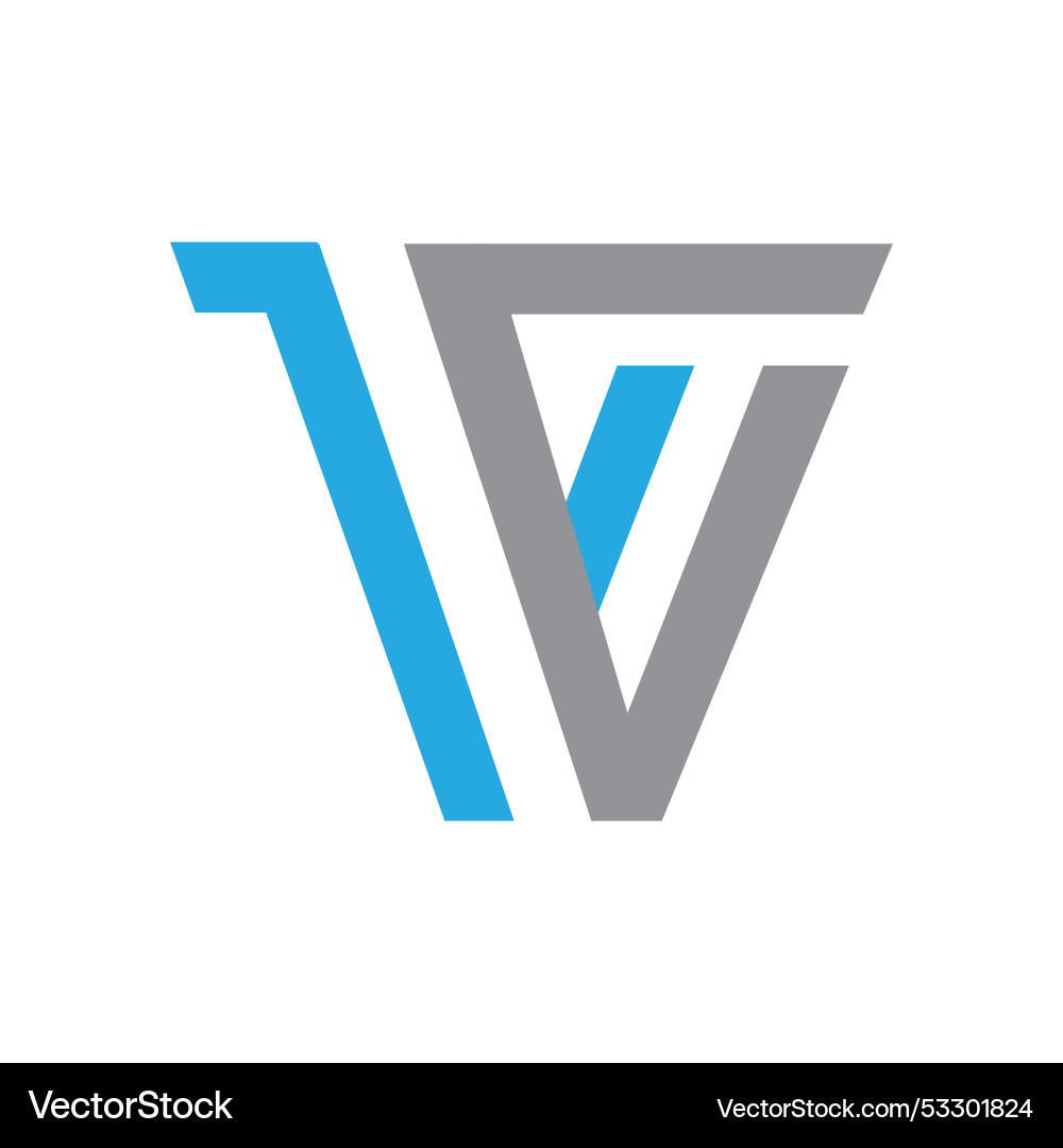 Modern stylih square letter vv logo element icon Vector Image