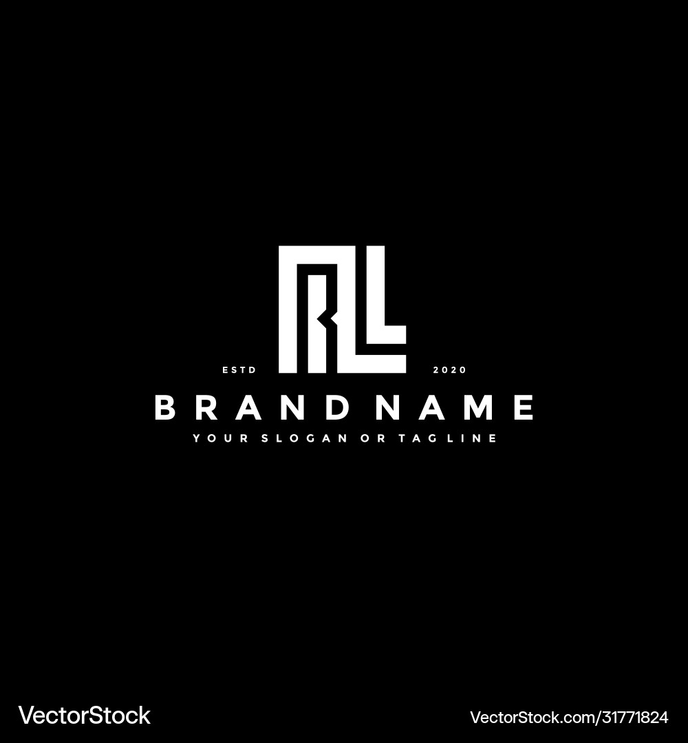 RL Monogram Logo Template Royalty Free Vector Image