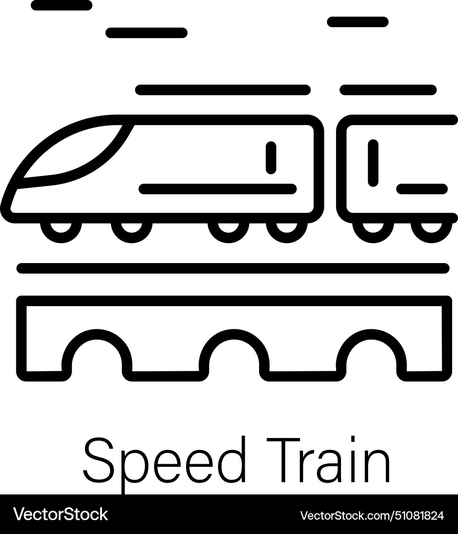 Speed train Royalty Free Vector Image - VectorStock