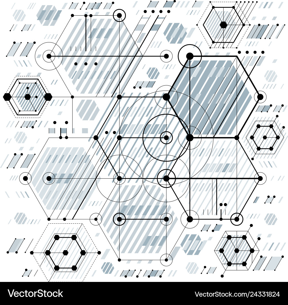 Technical plan engineering draft drawing Vector Image