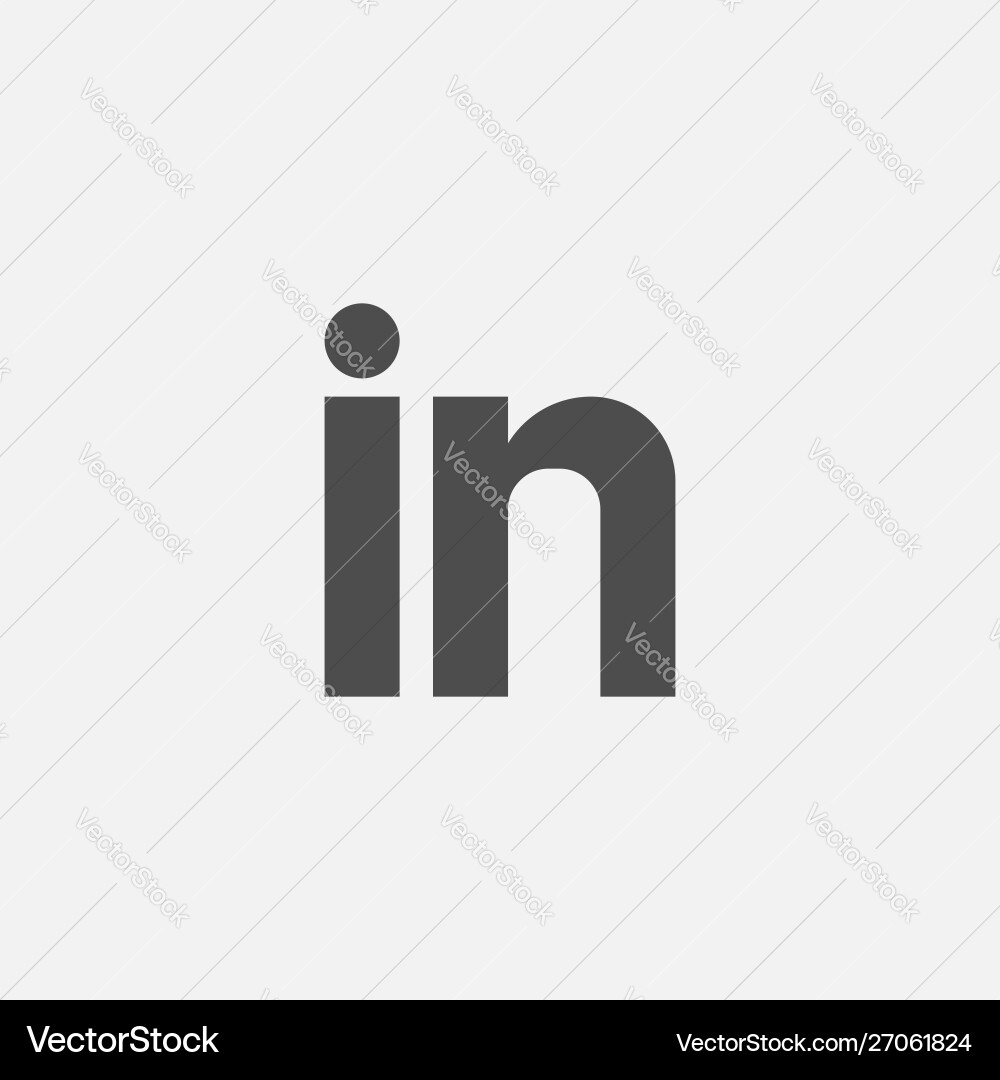 Template sign symbol icon linkedin american Vector Image