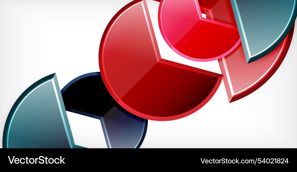 Trendy round shapes with triangular angle design Vector Image