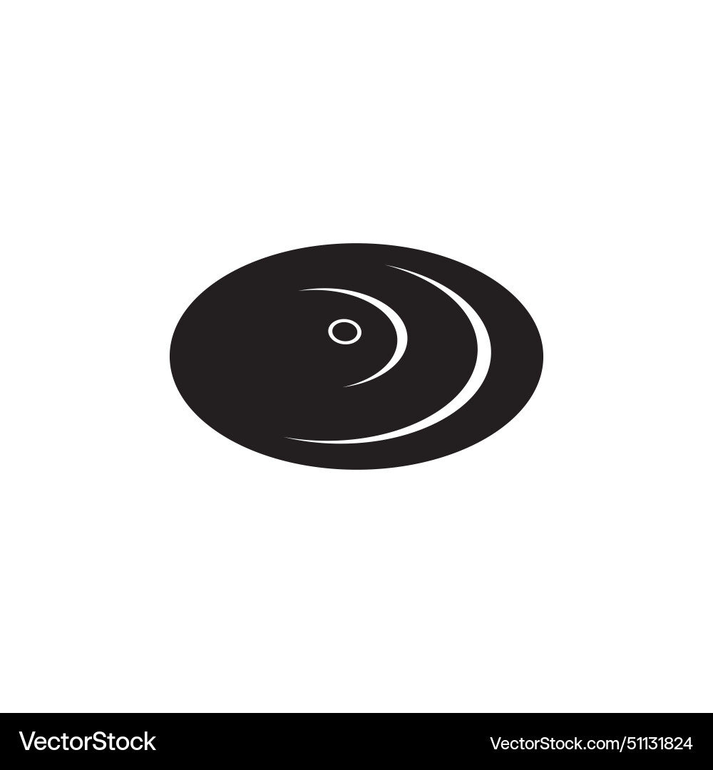 Vinyl music record logo Royalty Free Vector Image