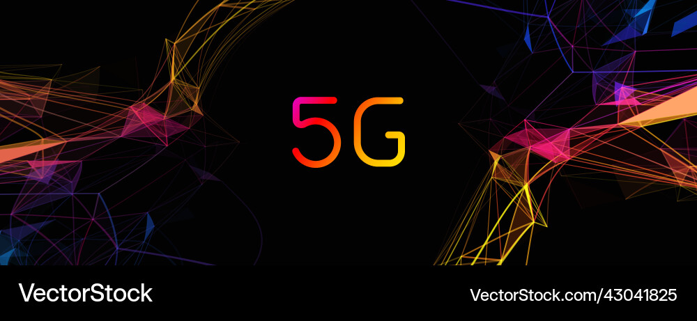 5g network technology background data Royalty Free Vector