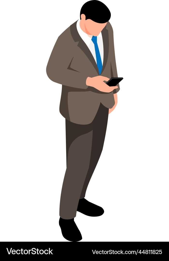 Businessman isometric Royalty Free Vector Image