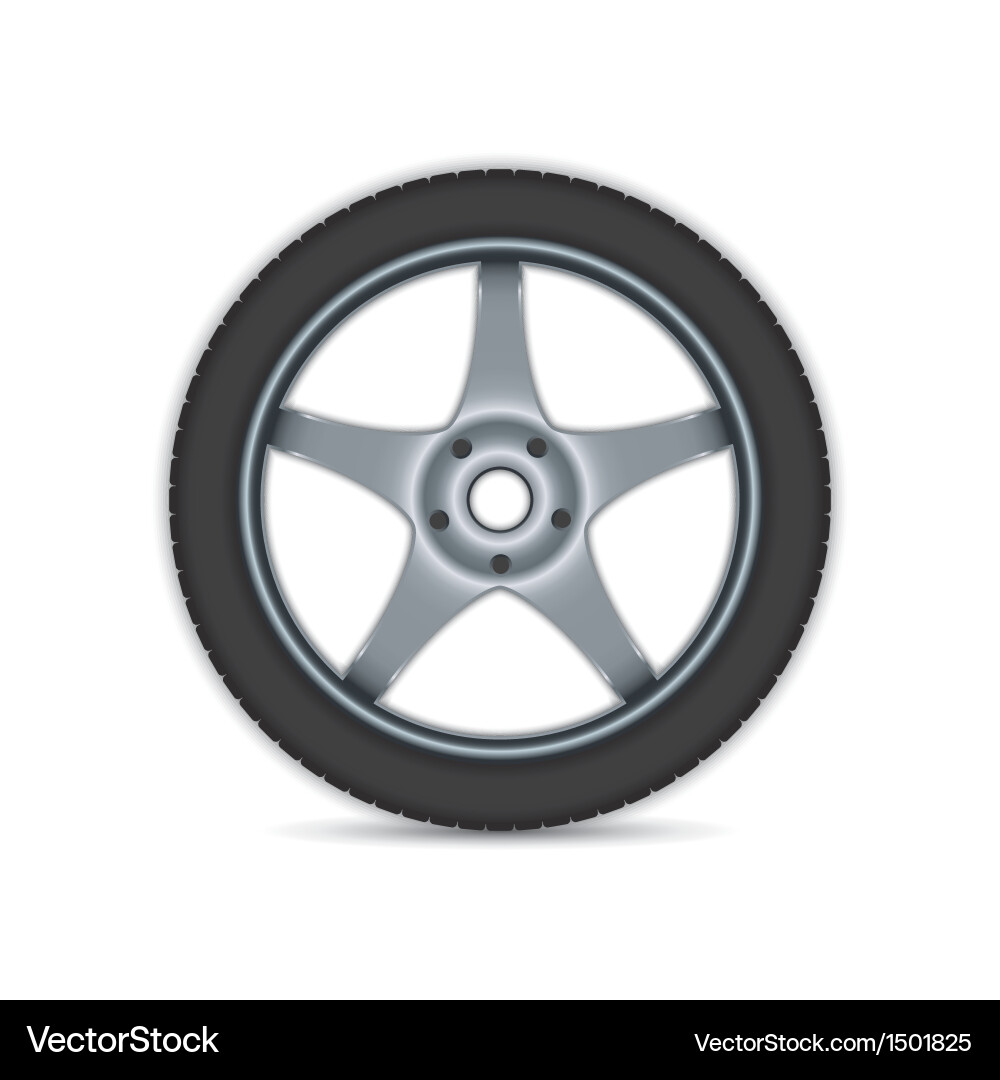 Car wheel Royalty Free Vector Image - VectorStock