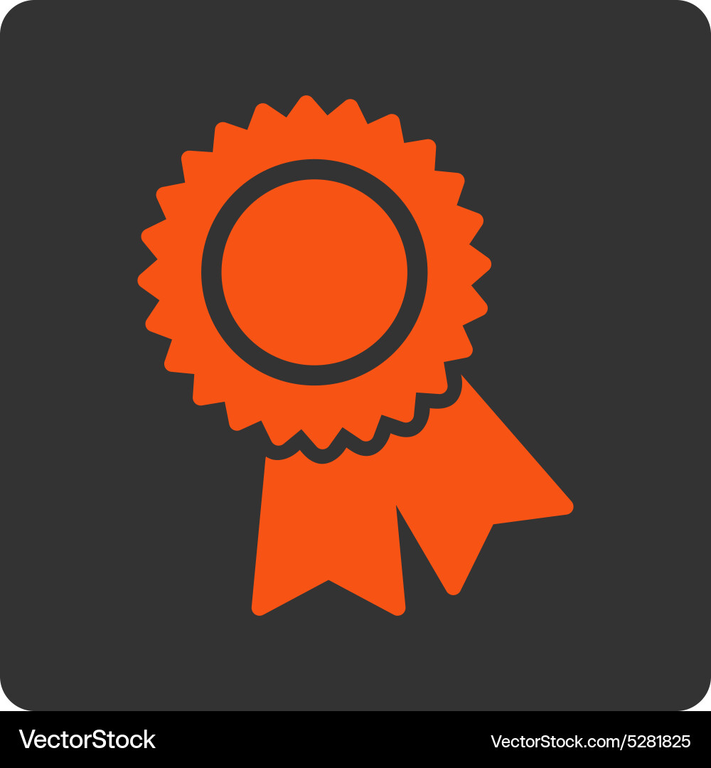 Certification icon from award buttons overcolor Vector Image