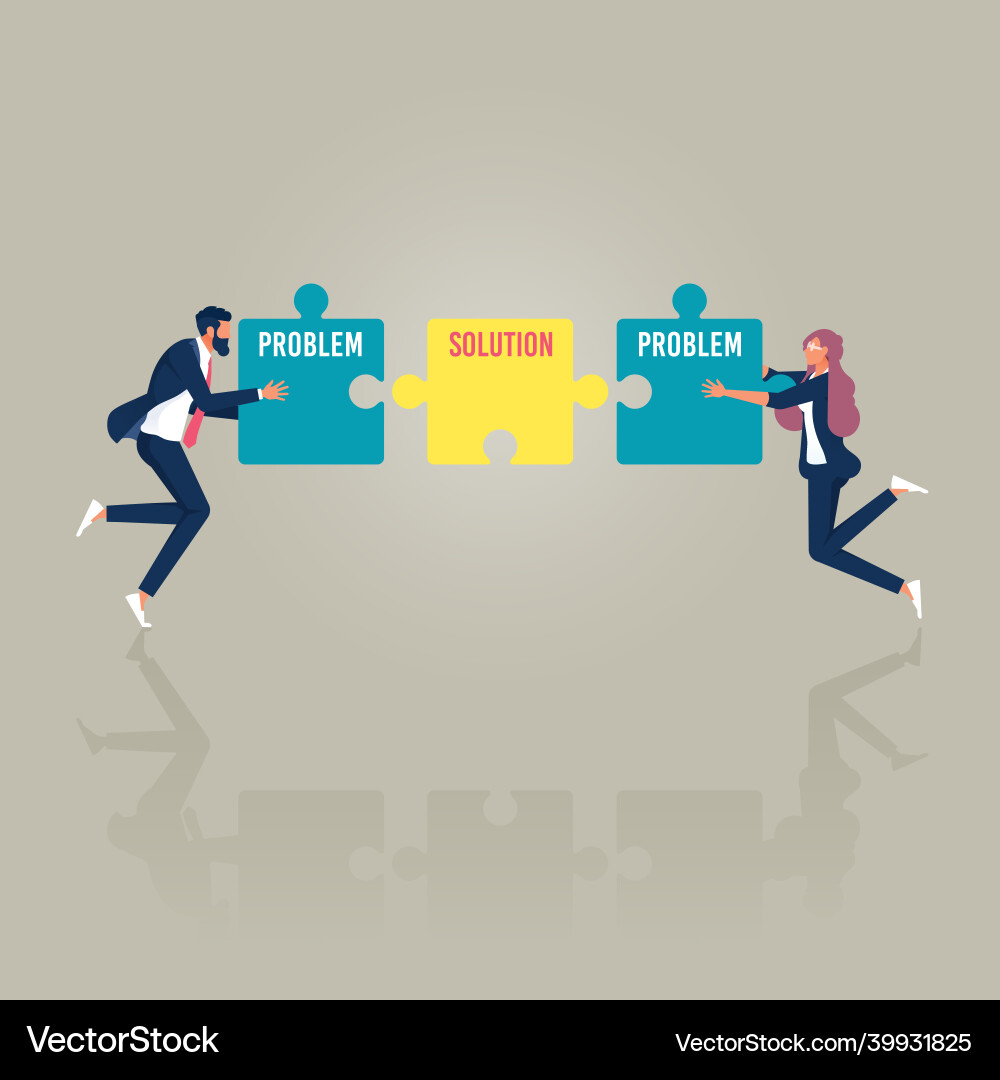 Concept of solving problems Royalty Free Vector Image