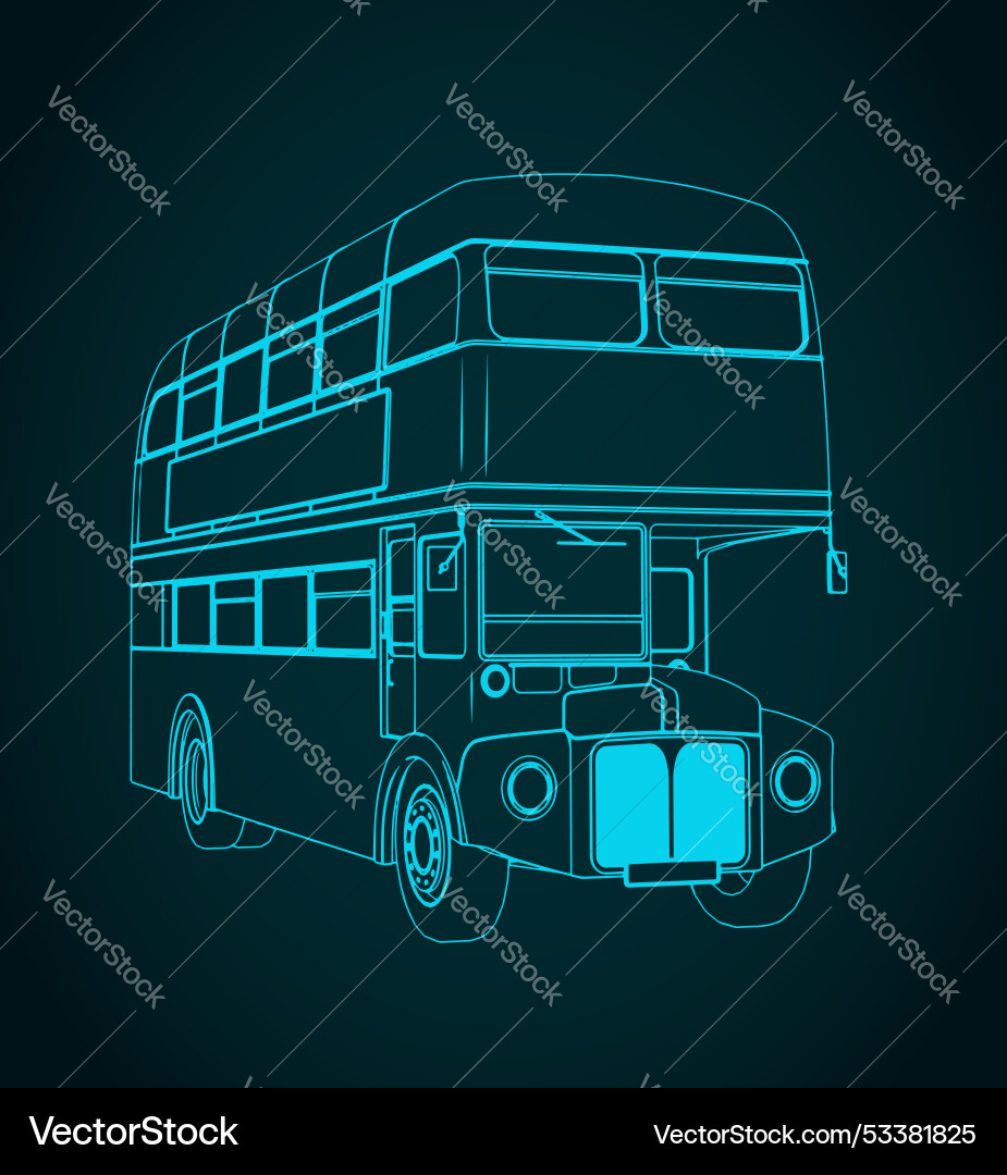 Double decker bus Royalty Free Vector Image - VectorStock