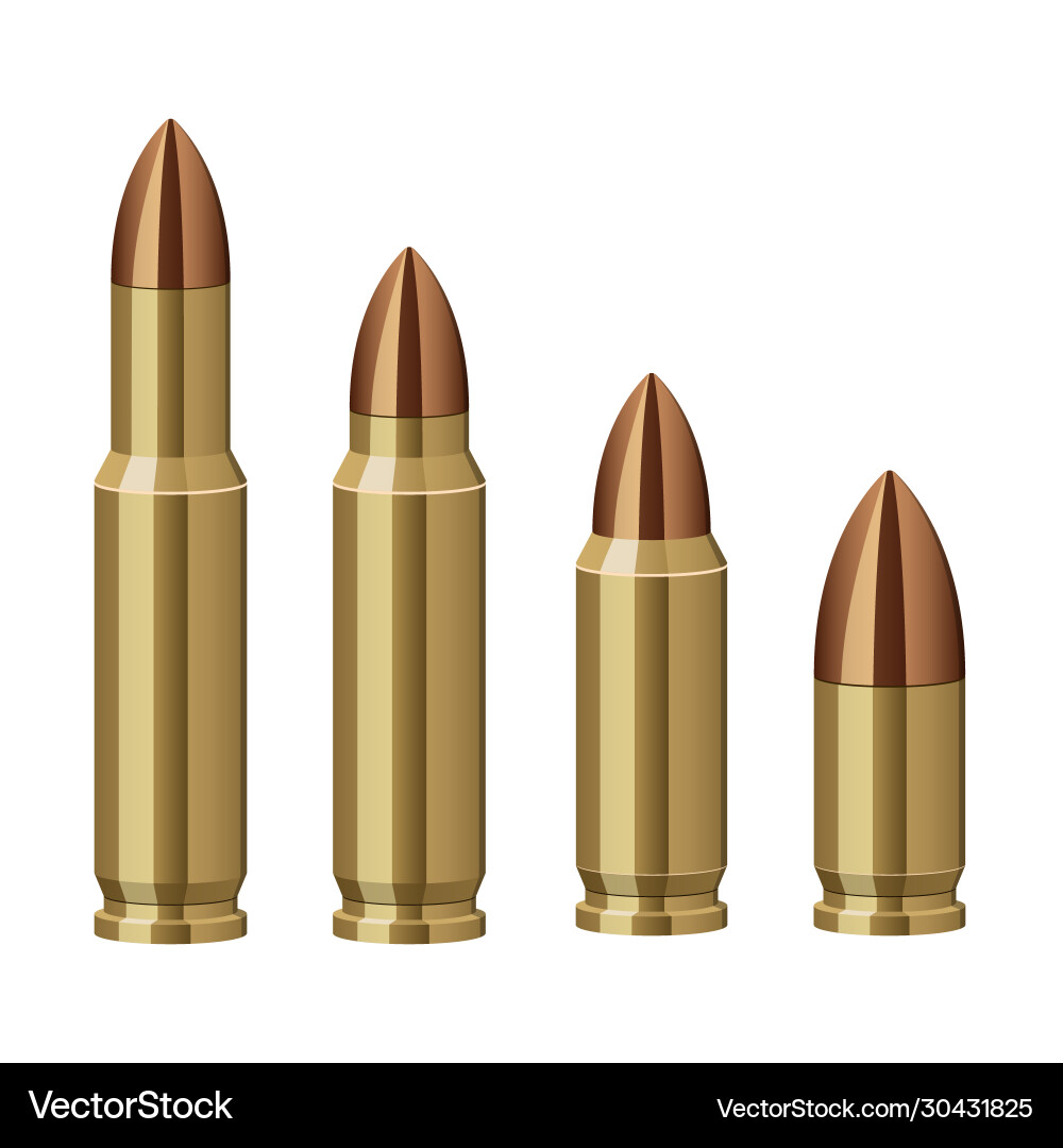 Gun Bullet - Metallic Projectile Royalty Free Vector Image