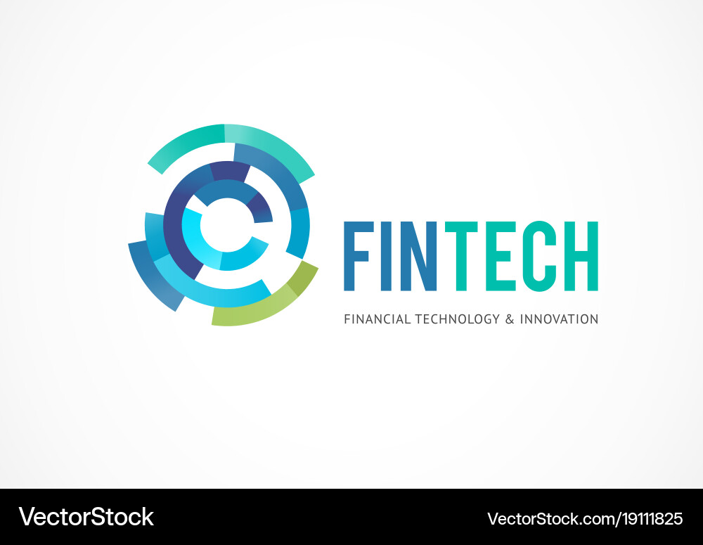 Logo concept for digital finance industry Vector Image