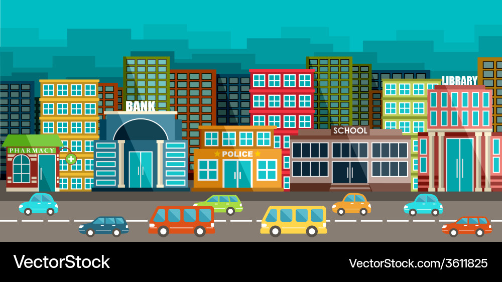Modern Cityscape Royalty Free Vector Image - VectorStock