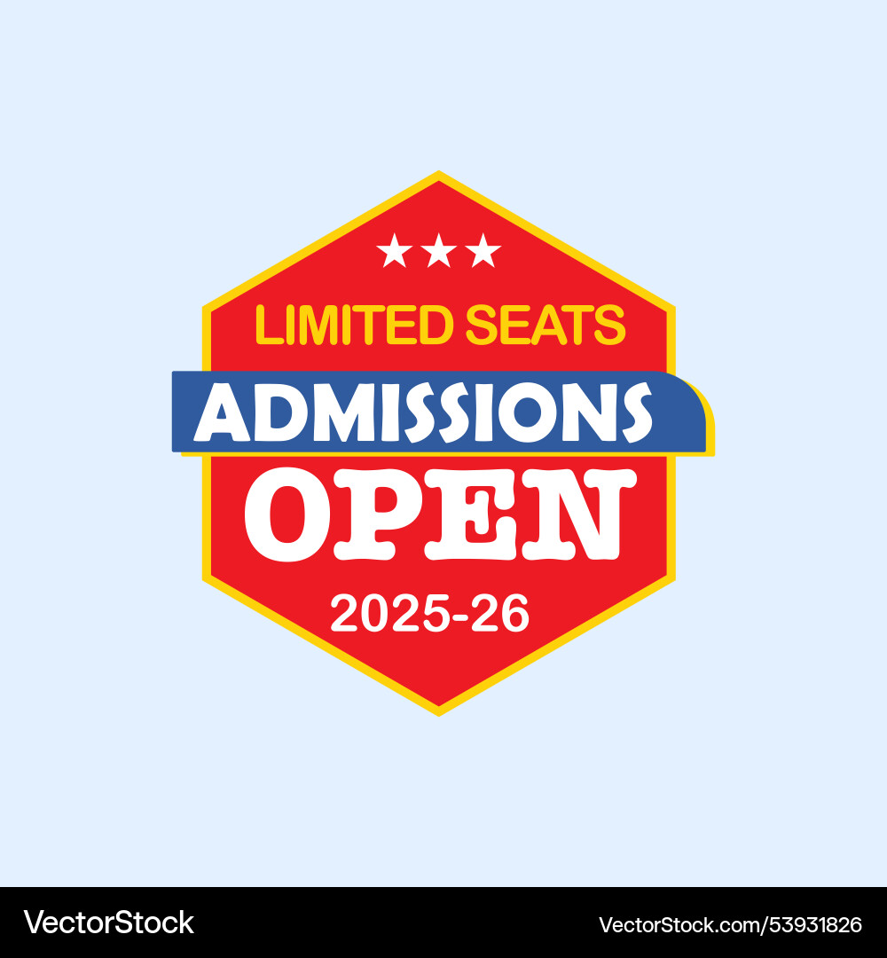 Admissions open offer tag banner design social med