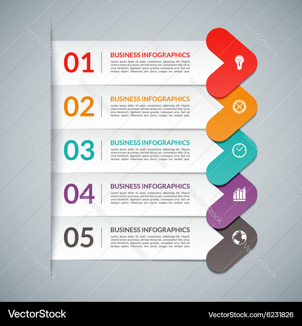 Arrow infographic design elements Royalty Free Vector Image