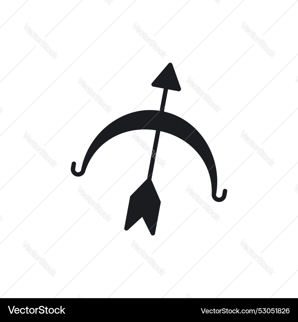 Bow arrow icon set archery and symbol Royalty Free Vector