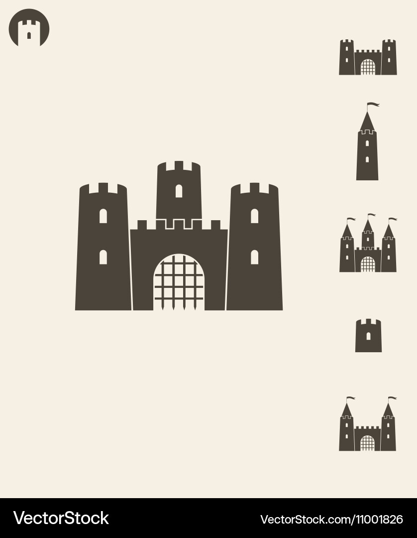Castle fort tower Royalty Free Vector Image - VectorStock