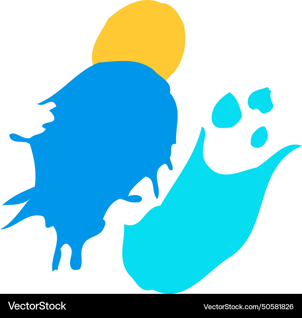 Colorful paint splash Royalty Free Vector Image