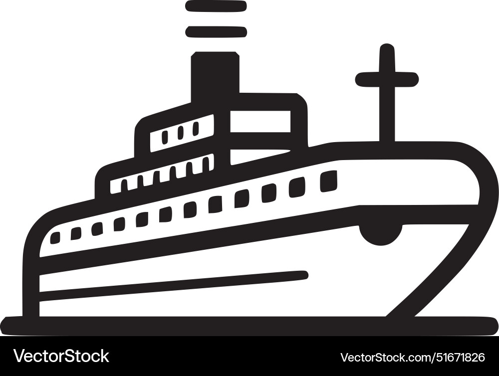 Cruise - minimalist and simple silhouette Vector Image