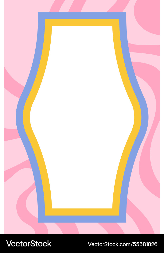 Filigree frame hippie groovy banner Royalty Free Vector