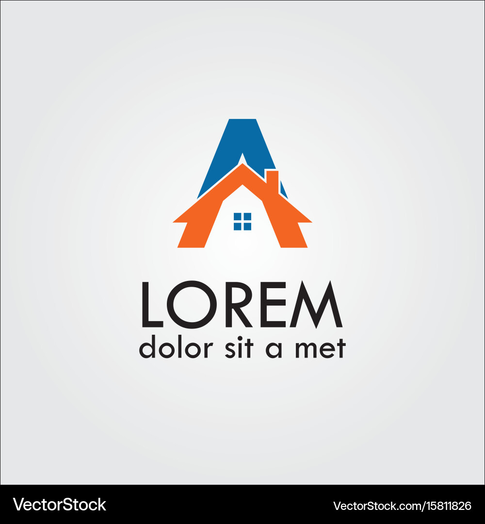 Home letter a logo Royalty Free Vector Image - VectorStock