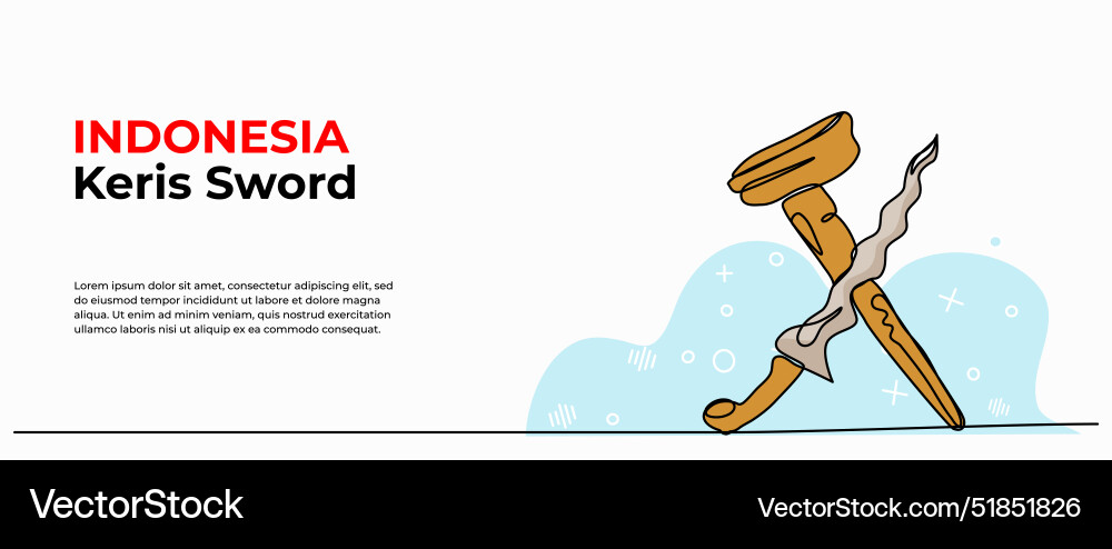 Keris swordmodern flat Royalty Free Vector Image