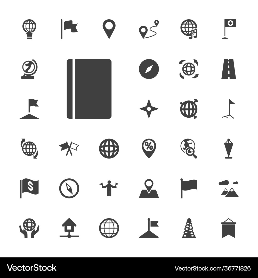 Map icons (36771826) – Kostenloser Vektor | VectorStock
