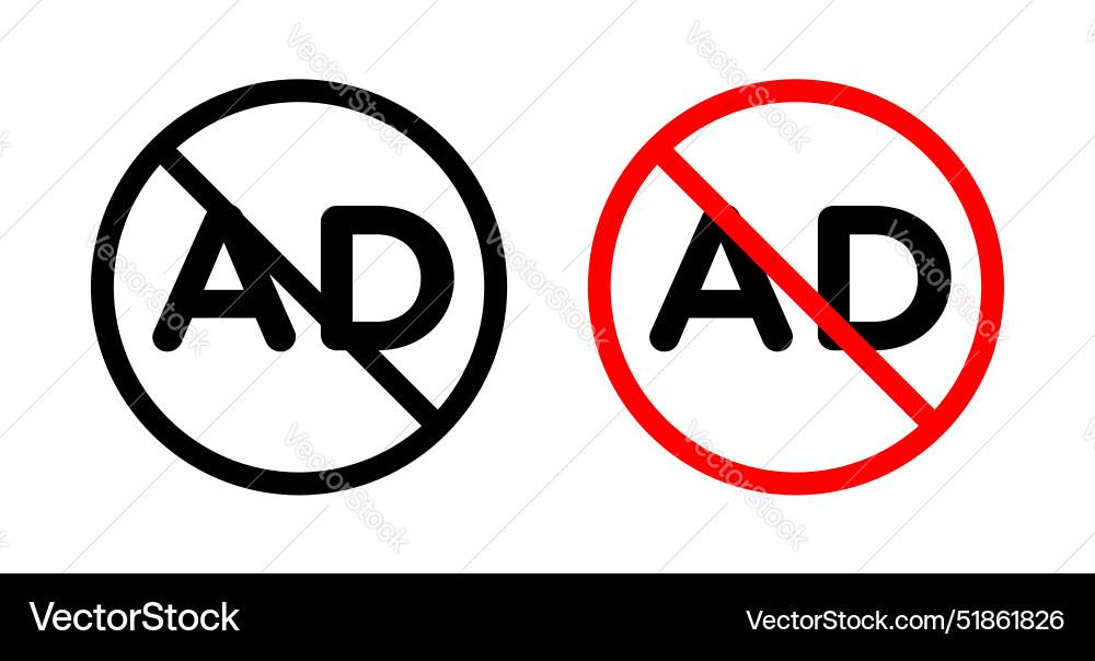 No audio description icon set in black and white Vector Image
