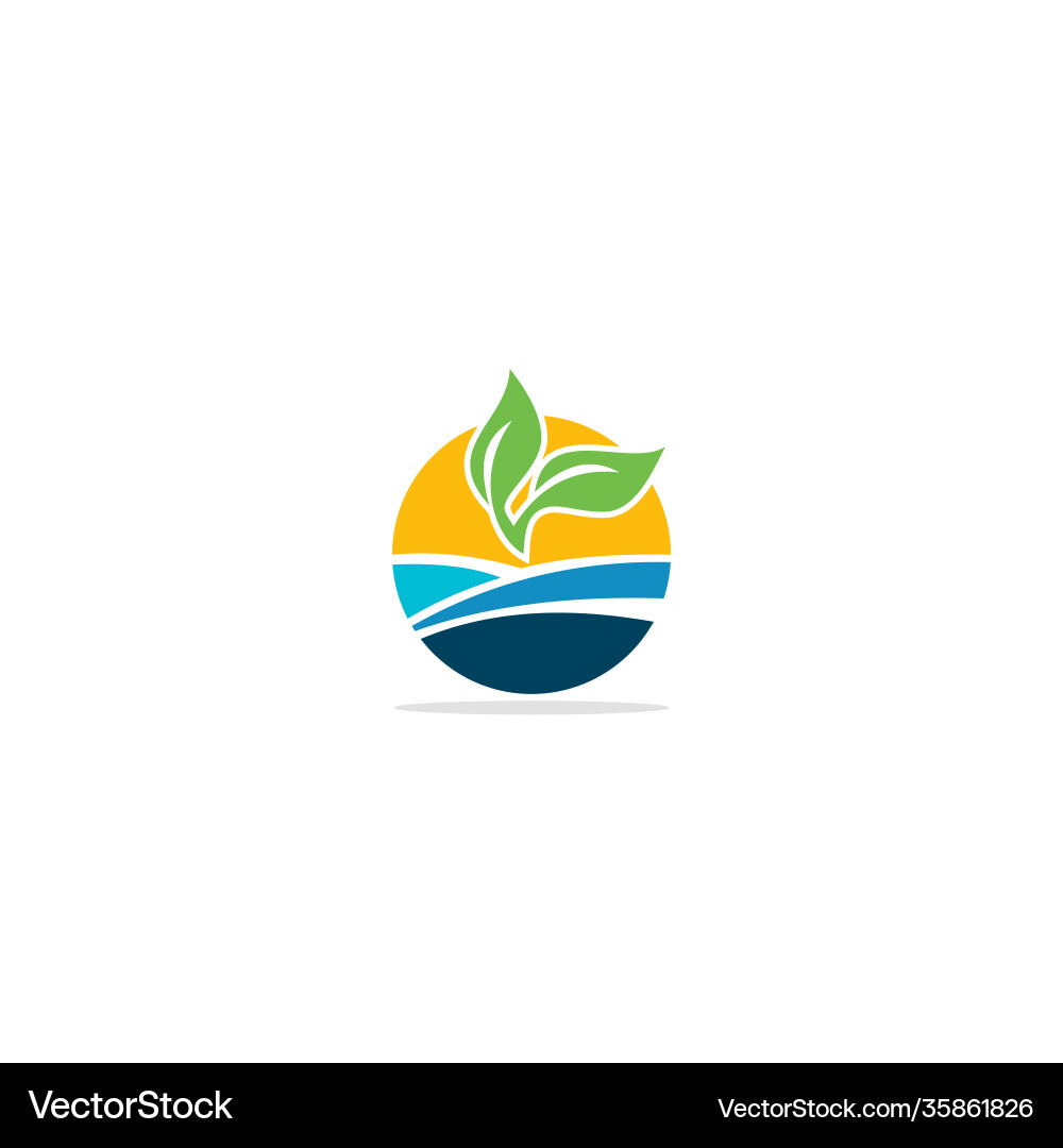 Plant seed botany nature logo Royalty Free Vector Image