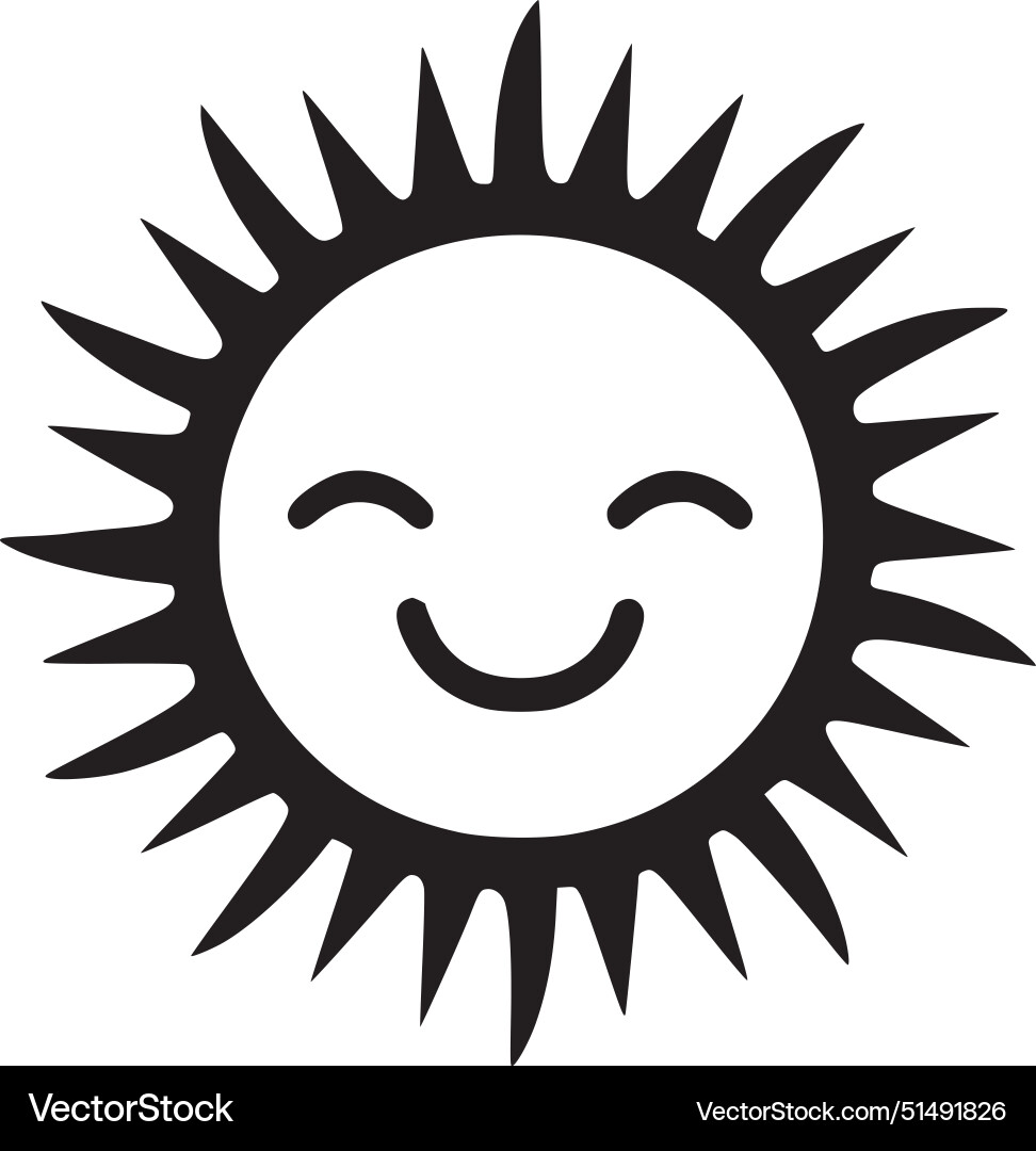 Sun - minimalist and simple silhouette Royalty Free Vector