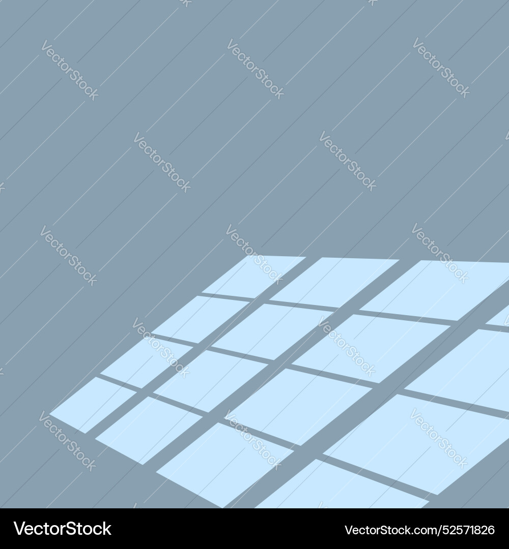 Sunlight shining through panes of a slanted window