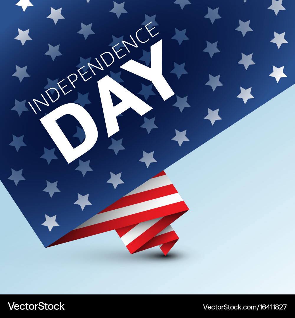 Folded American Flag Poster Royalty Free Vector Image