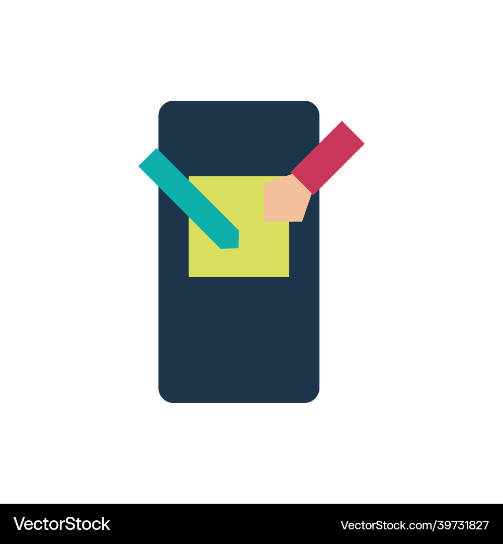 Mobile Anwendung Icon Lizenzfreies Vektorbild