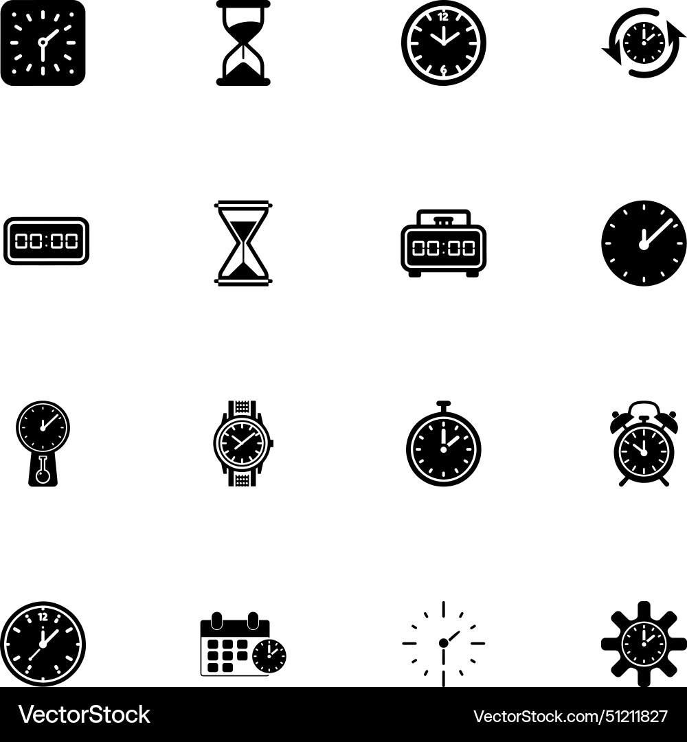 Time icon - expand to any size change Royalty Free Vector