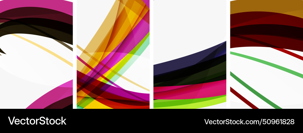 Abstract colorful wave posters for wallpaper Vector Image
