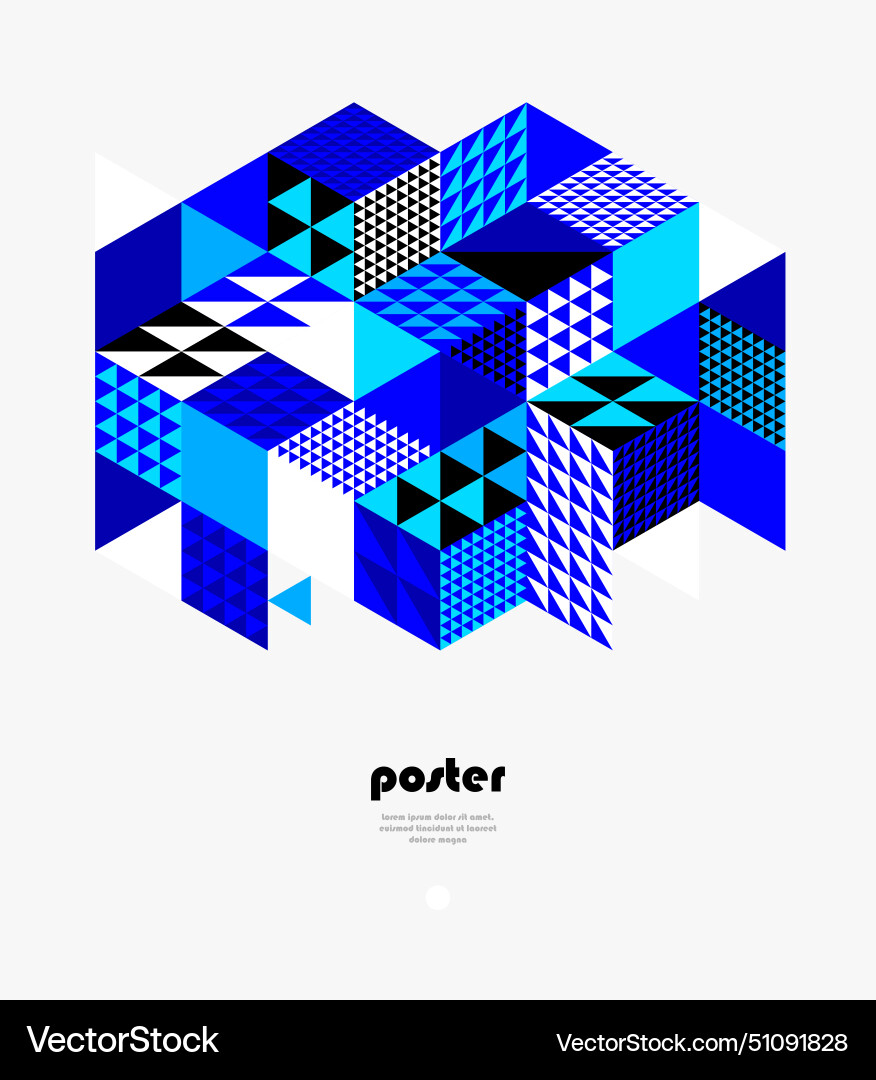 Abstract wallpaper with 3d isometric cubes blocks Vector Image