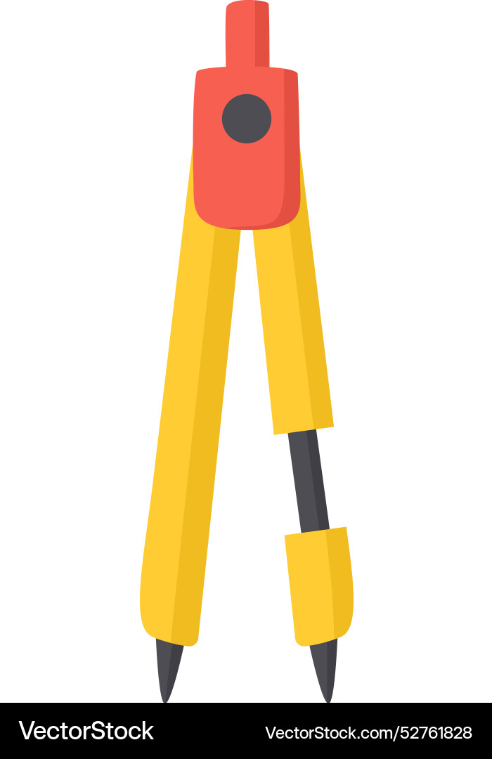 Compass for drawing circles isolated on white Vector Image