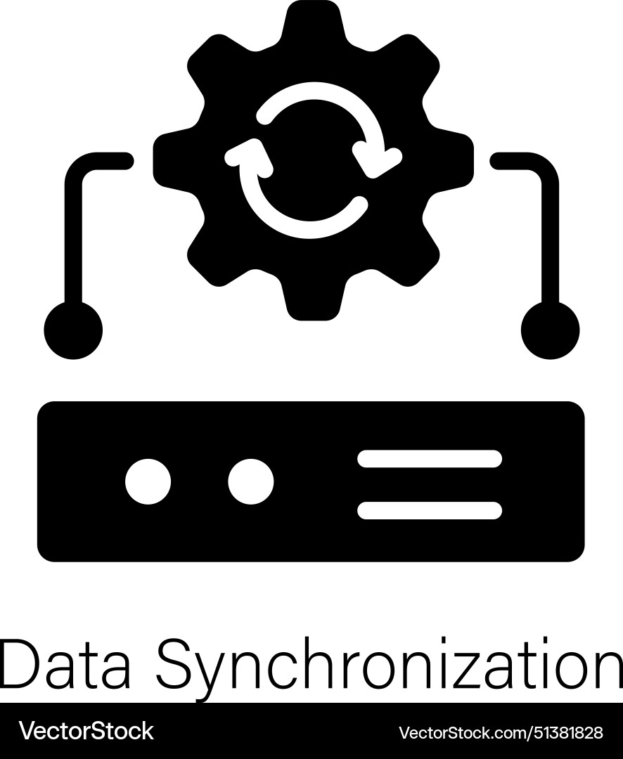 Data synchronization Royalty Free Vector Image Data synchronization Royalty Free Vector Image