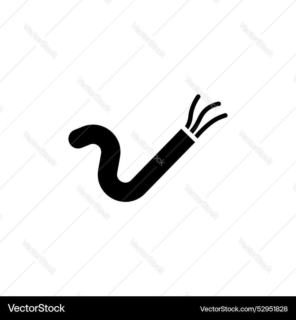 Electric cable icon isolated on white background Vector Image