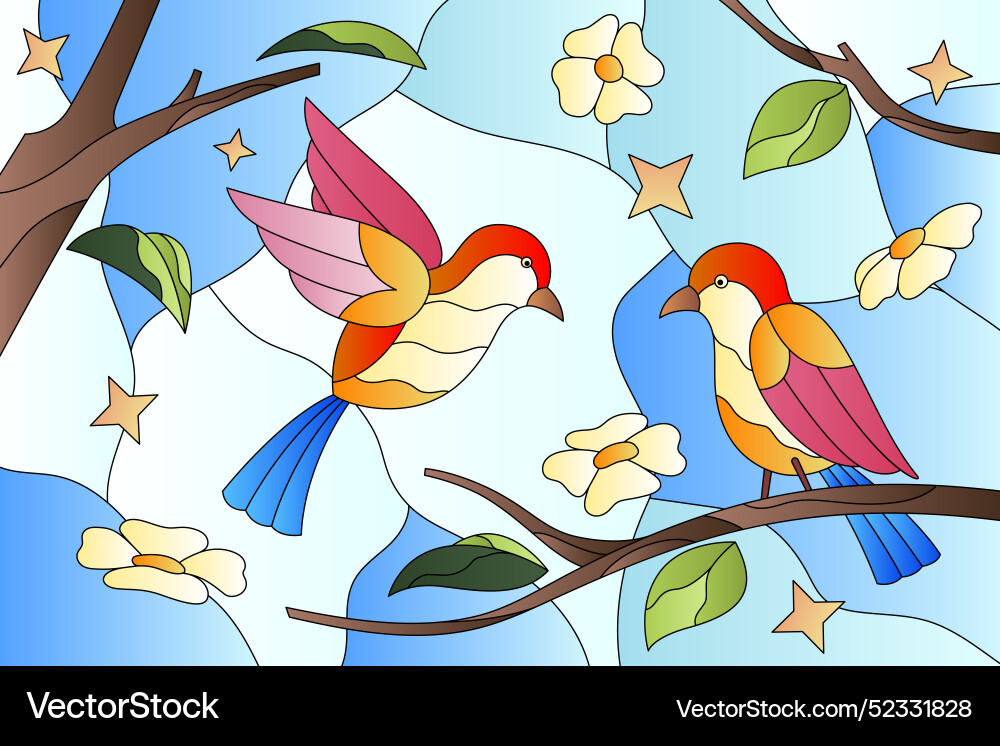 Gradient stained glass background Royalty Free Vector Image