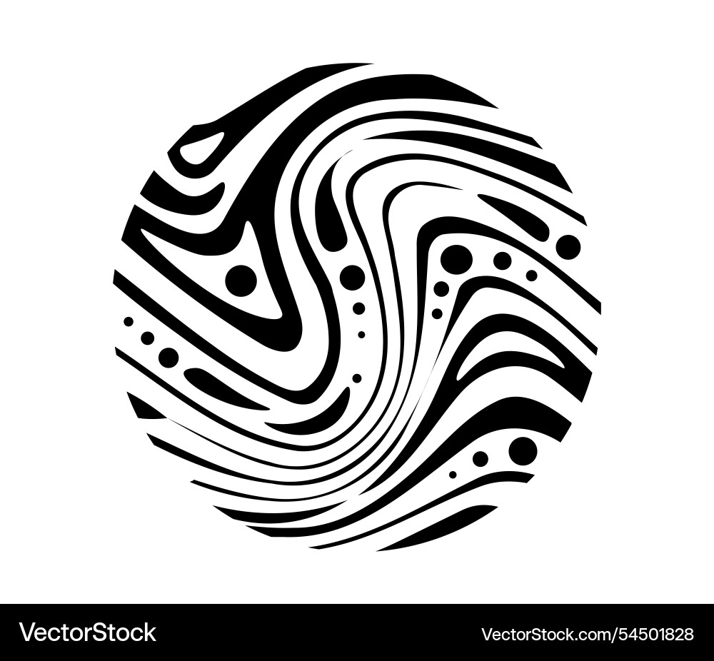 Psychedelic trippy figures abstract minimalistic Vector Image