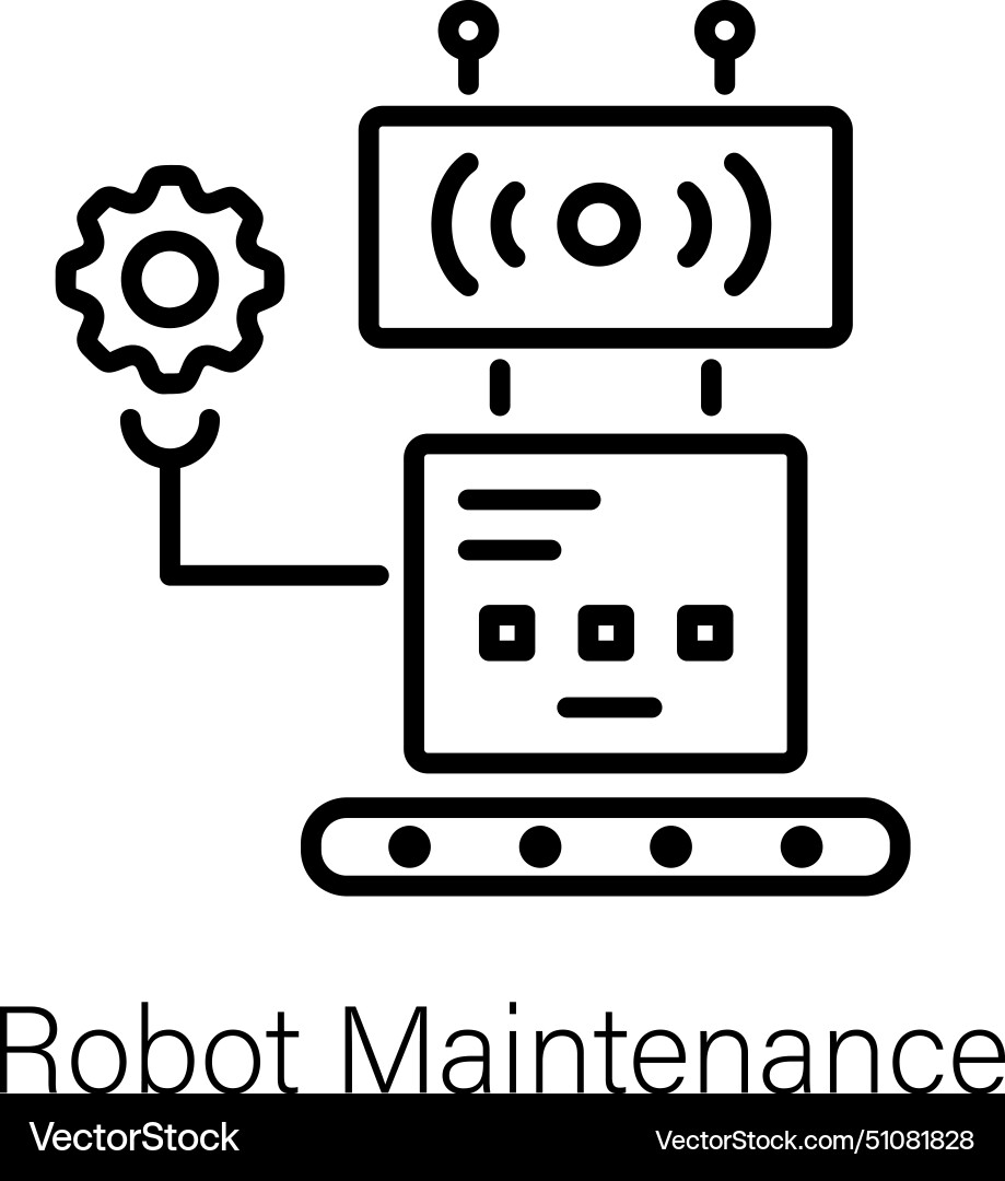 Robot maintenance Royalty Free Vector Image - VectorStock