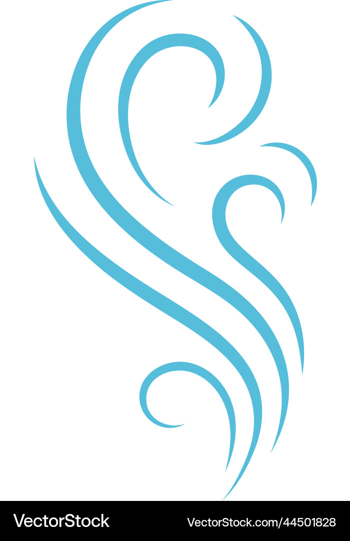 Steam Vapor Smoke Lines Icon Royalty Free Vector Image