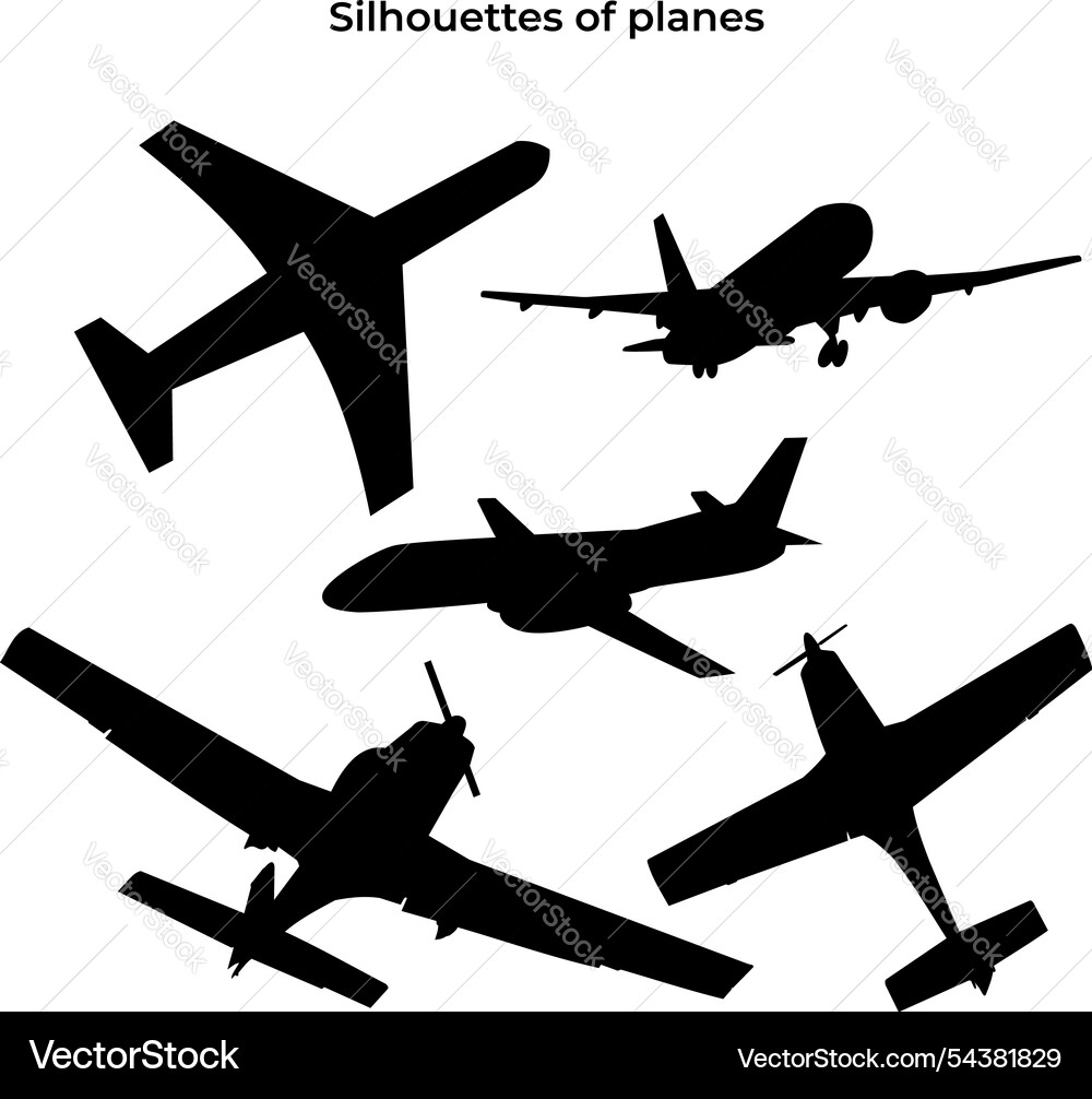 Airplane icons Royalty Free Vector Image - VectorStock