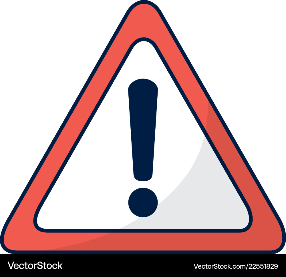 Attention sign symbol Royalty Free Vector Image
