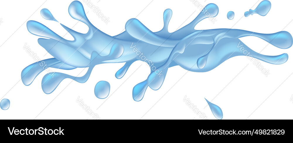 Cartoon water splash Royalty Free Vector Image